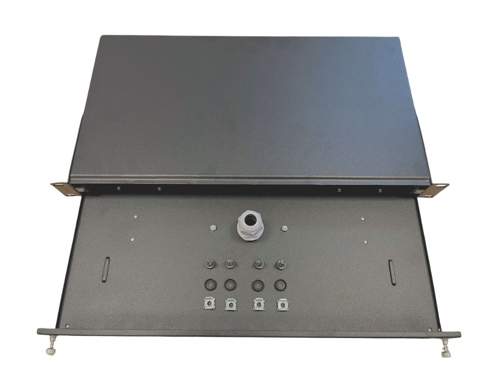 Fiber Optic Patch Panel 1U 24 Port FC Simplex D-Type Metal Sliding