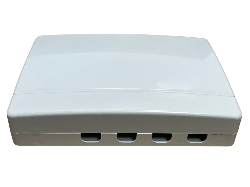 Wall-Mount Fiber Termination Box Plastic 4 Port SC Simplex