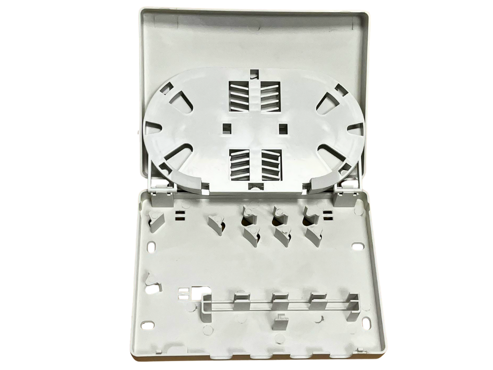 Wall-Mount Fiber Termination Box Plastic 4 Port SC Simplex