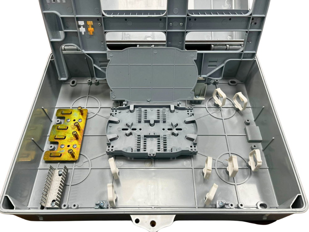 Wall-Mount Fiber Termination Box Plastic 48 Port SC Simplex | Fiber4u ...
