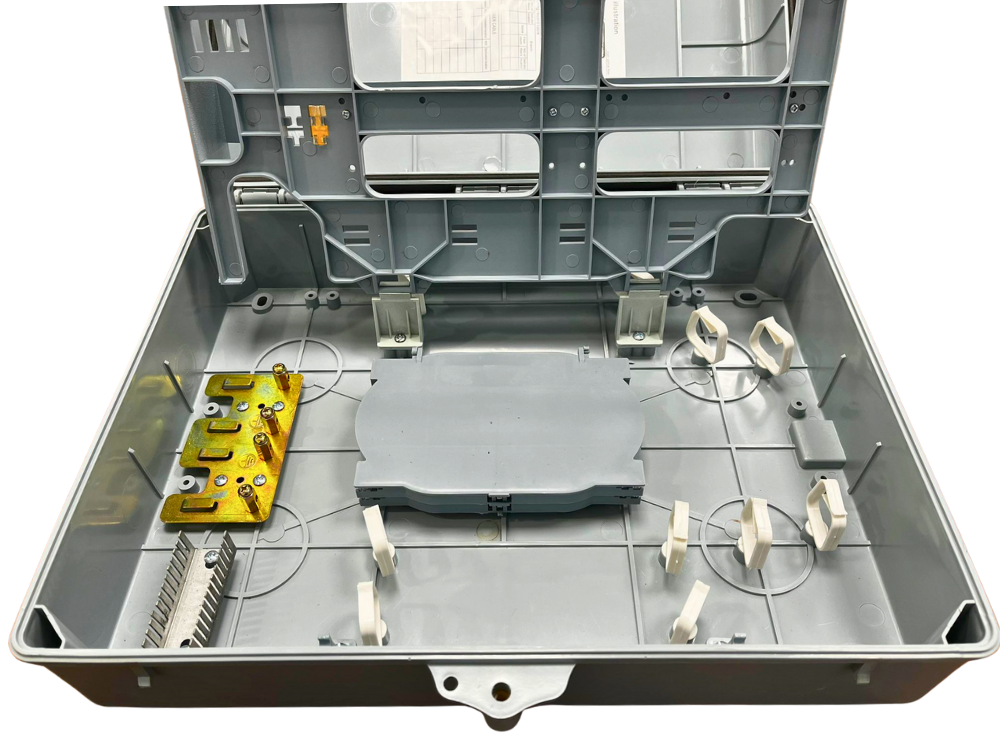 Wall-Mount Fiber Termination Box Plastic 48 Port SC Simplex | Fiber4u ...