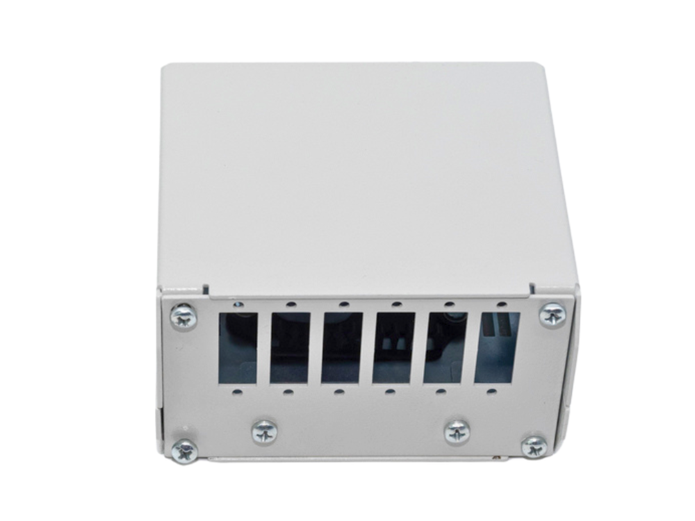Fiber Optic Termination Box DIN Rail 6 Port LC Quad